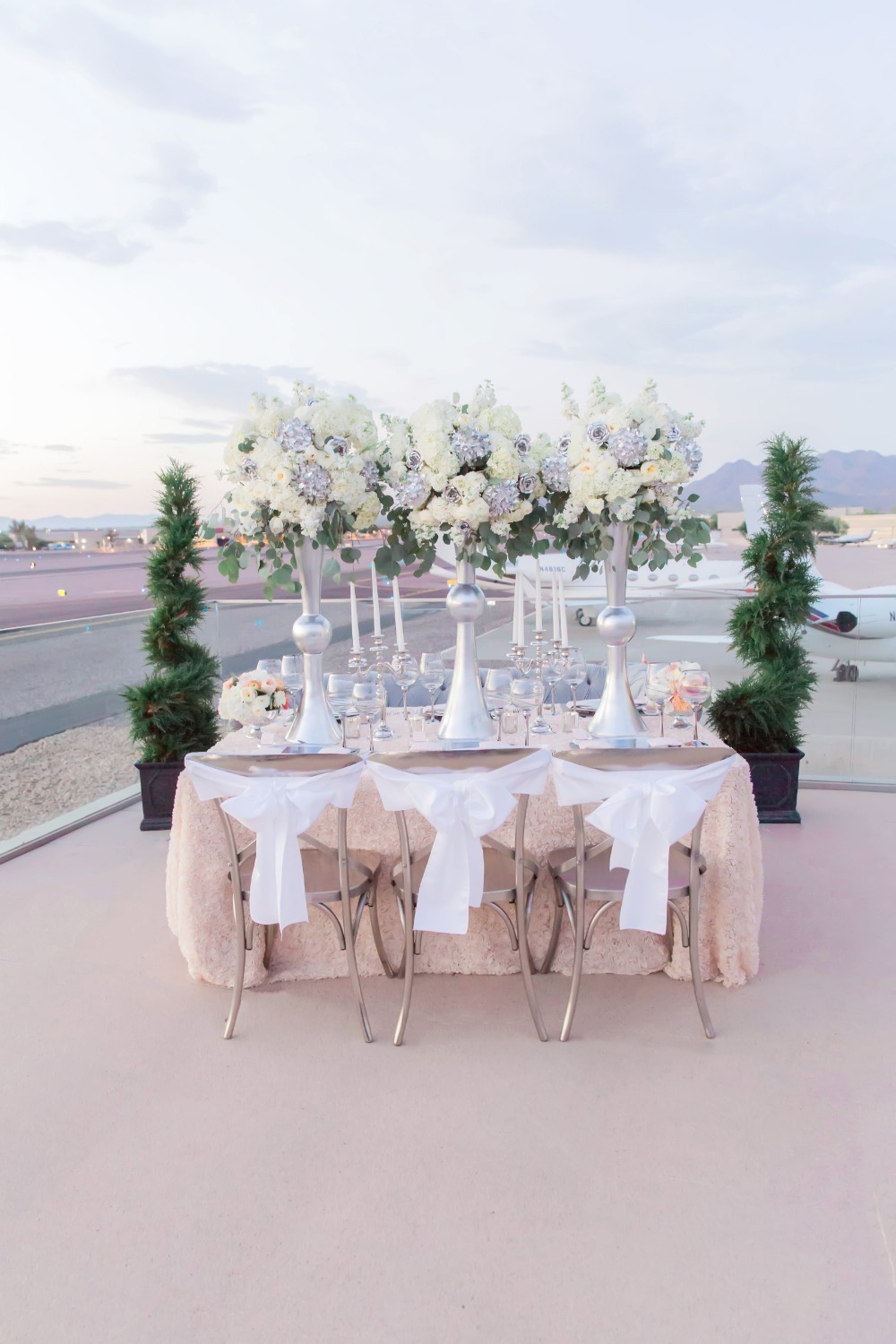 Silver And Blush Jet Set Wedding Ideas